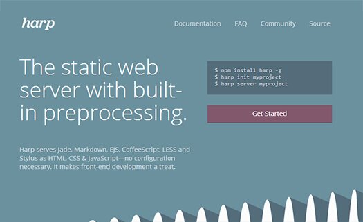 A Static Web Server with Built-in Preprocessing - Harp | Greepit