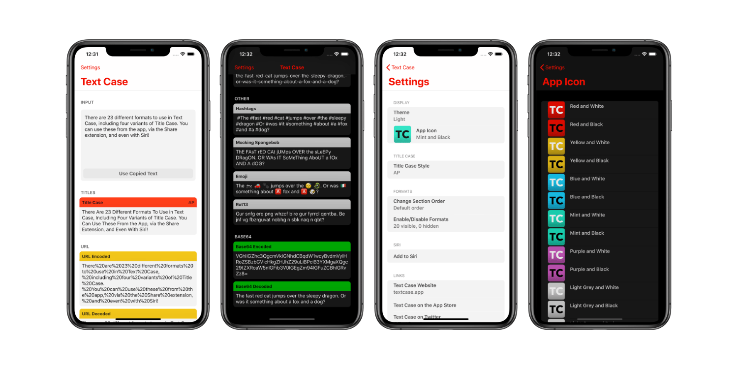 Text Case 2.0 for iOS includes text to emoji, dark theme, and new ...