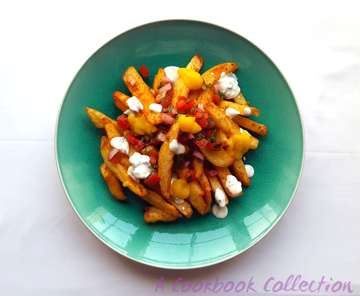 Masala Fries with Mango, Salsa and Raita - A Cookbook Collection