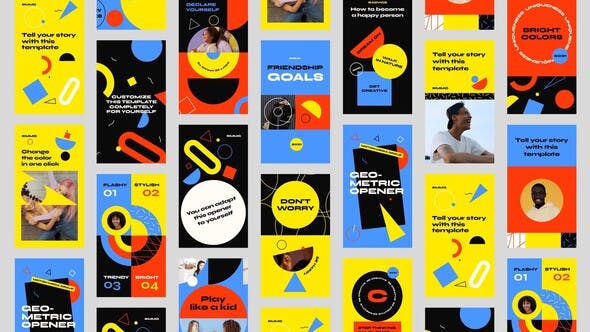 Download Geometric Stories Pack - Videohive - aedownload.com