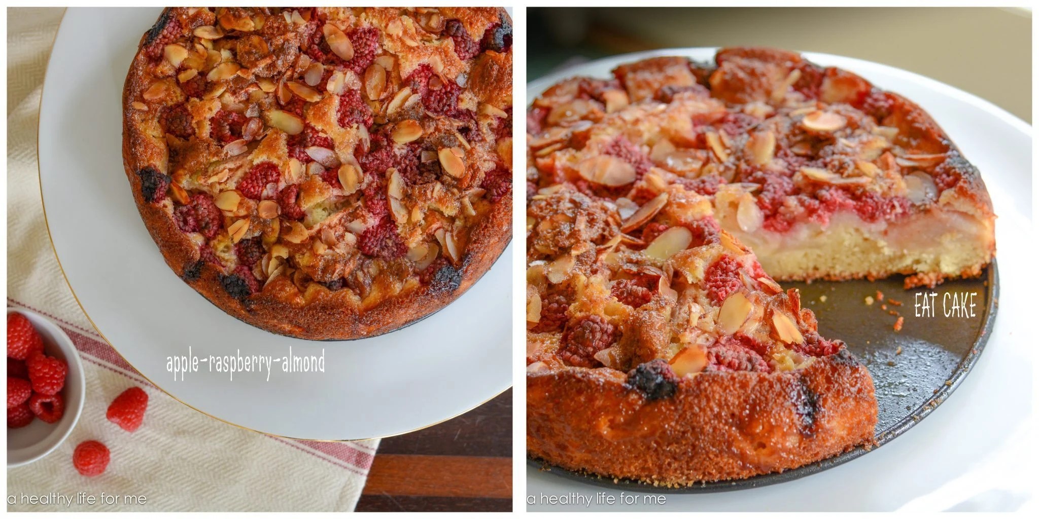 Apple Raspberry Almond Cake » A Healthy Life For Me