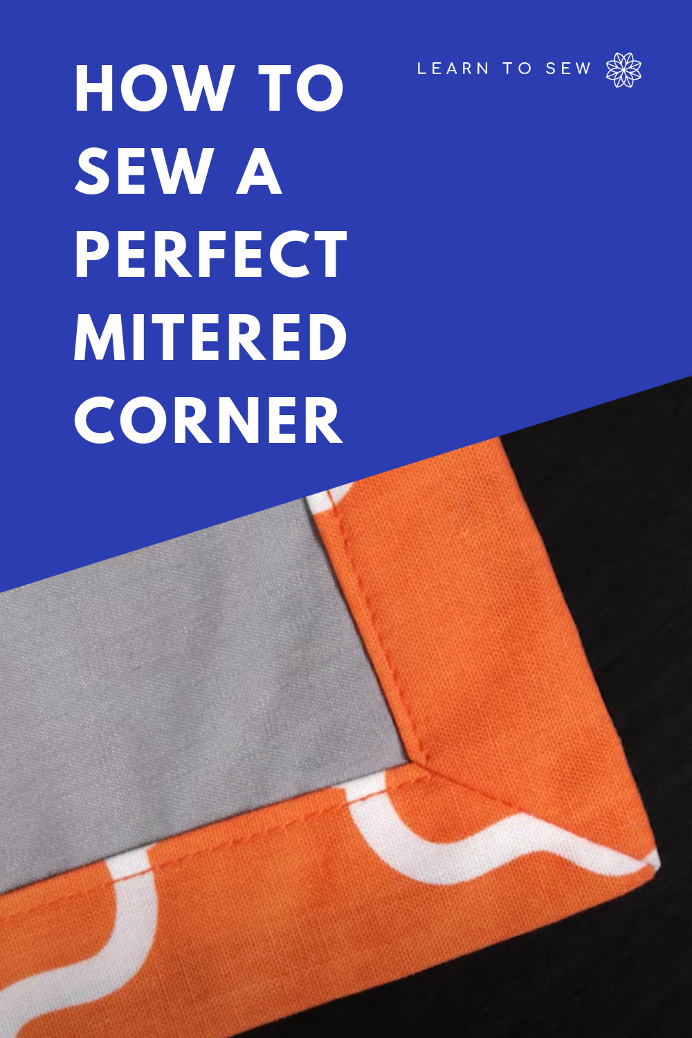 How to Sew a Mitered Corner Video Tutorial - Andrea's Notebook