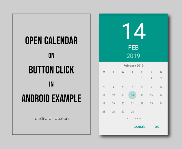 Open Calendar on Button Click in Android Example - Kotlin & Java ...