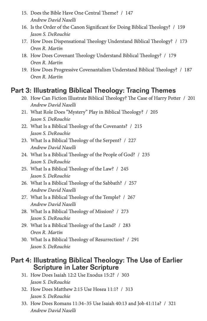 40 Questions about Biblical Theology