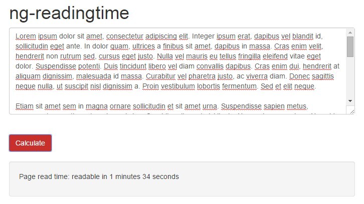 AngularJS Directive For Calculating Page Reading Time | Angular Script