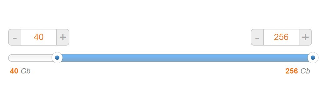 Angularjs Range Slider Module With Number Spinners Angular Script