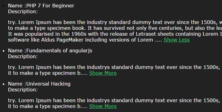Simple Angularjs Read More Read Less Directive Angular Script 