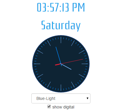 Responsive Angular Clock Widget | Angular Script