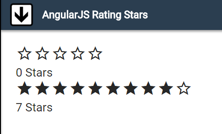 AngularJS Rating Stars | Angular Script