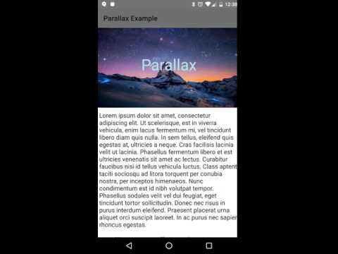 NativeScript Angular2 Parallax View Component | Angular Script