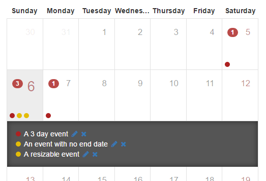 Angular 2.0+ Calendar Component | Angular Script
