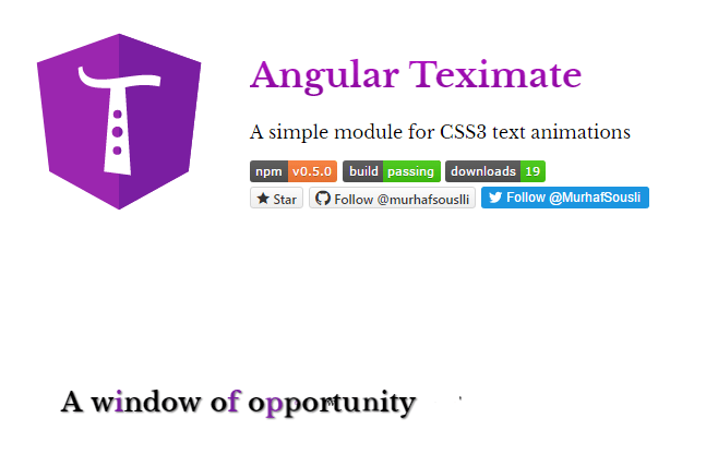 Angular Module For CSS3 Text Animations - ng-teximate | Angular Script