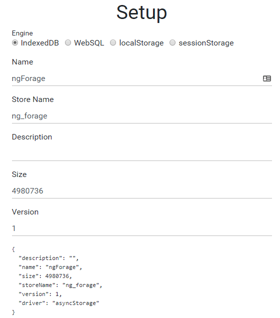LocalForage Bindings For Angular 5 and 6 - ngforage | Angular Script