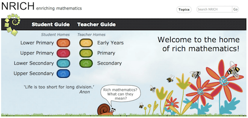 NRICH Site has had a facelift | The Aperiodical