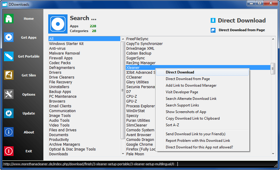 'Download any Windows Software Directly' using DDownloads