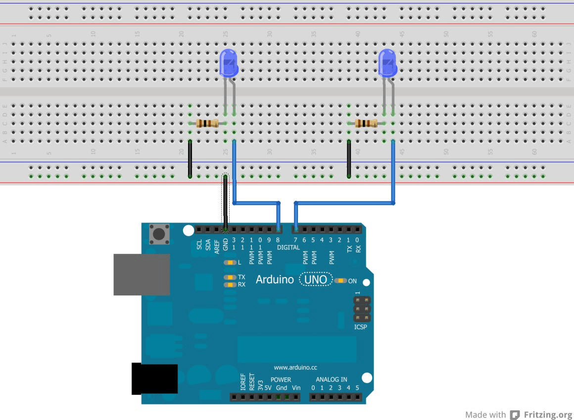 No 2 Alternately Blinking Led Arduino Tutorials And Kits For Arduino 3161