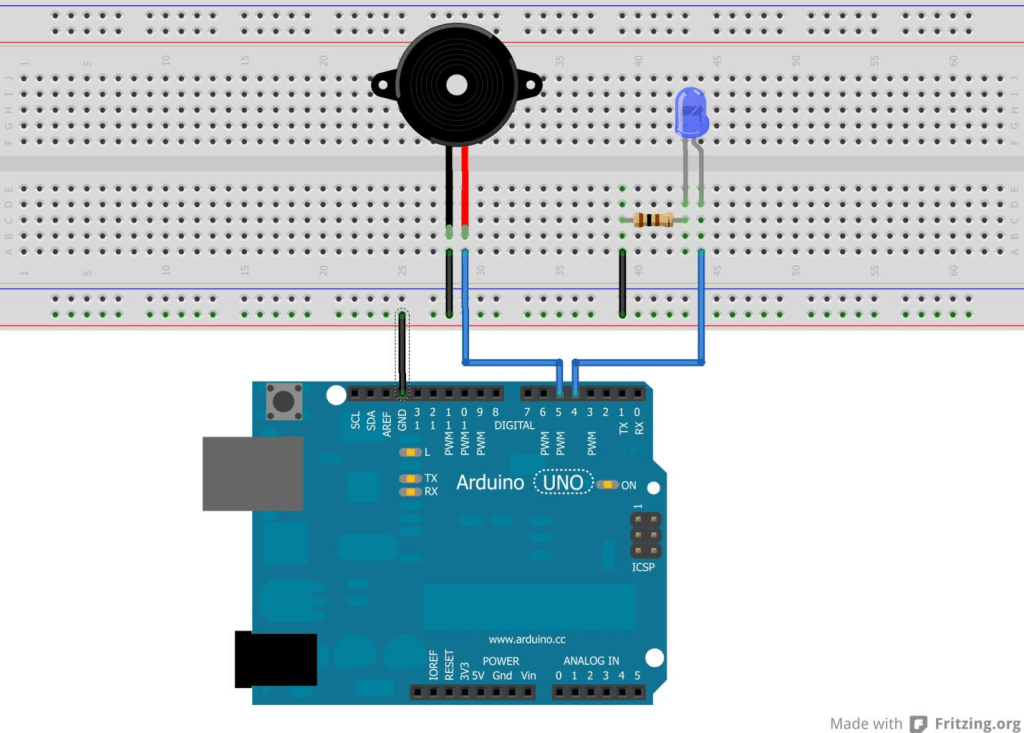 No. 4 - Light and sound | Arduino Tutorials and Kits for Arduino
