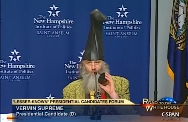 On the campaign trail with Vermin Supreme | Arnold Zwicky's Blog