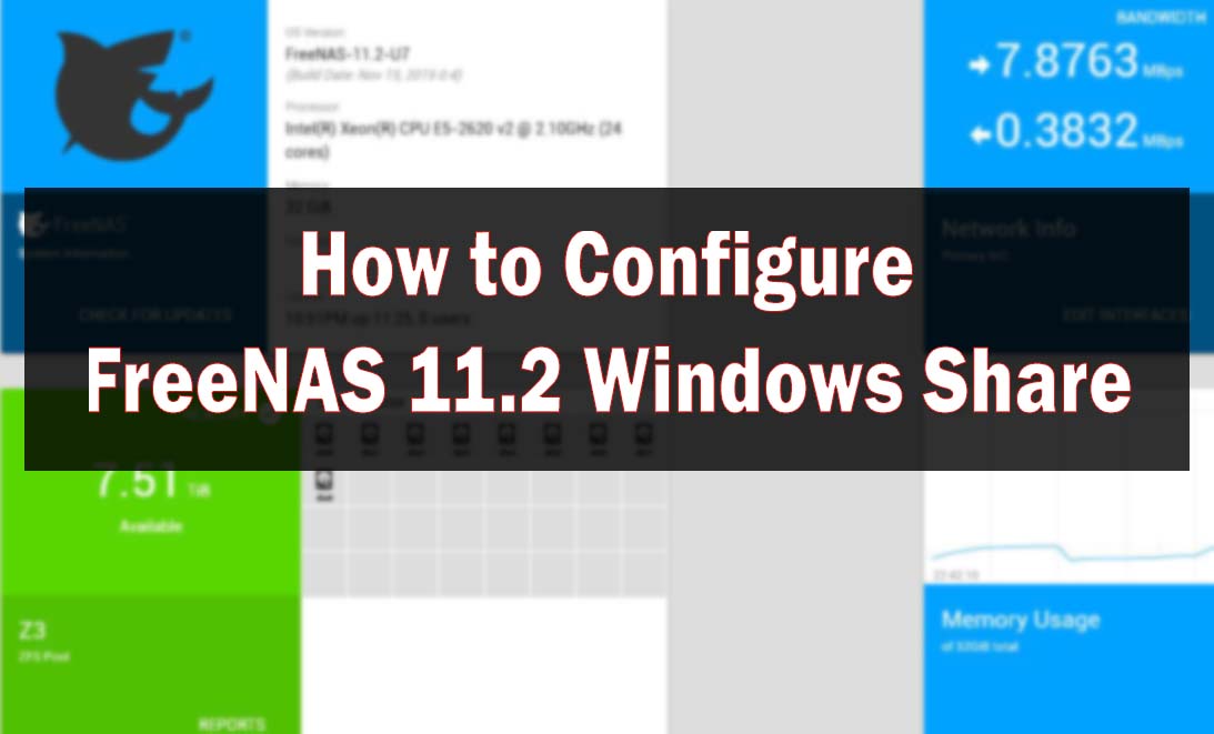 How To Configure Freenas 112 Windows Share Computer How To 1926
