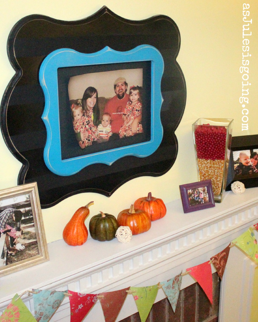 Layered Striped Picture Frame {tutorial} - as Jules is going