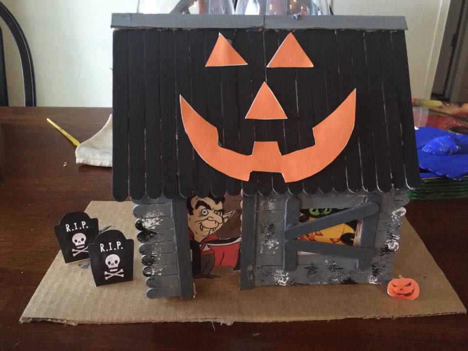 Popsicle Stick Haunted House