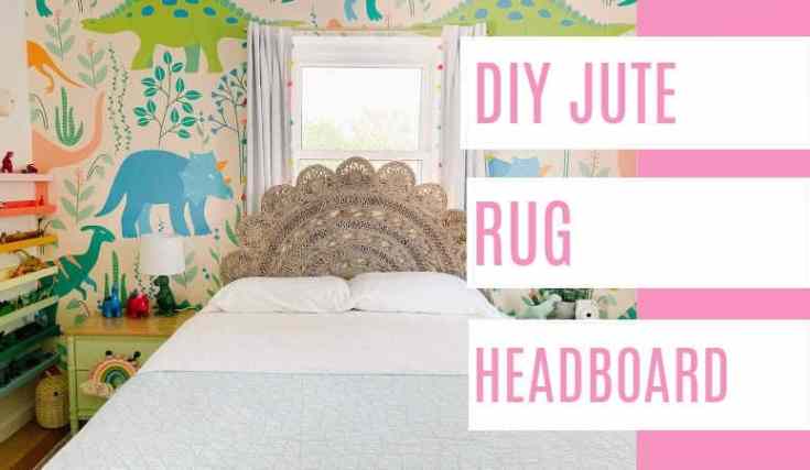 DIY Rug Headboard - at home with Ashley