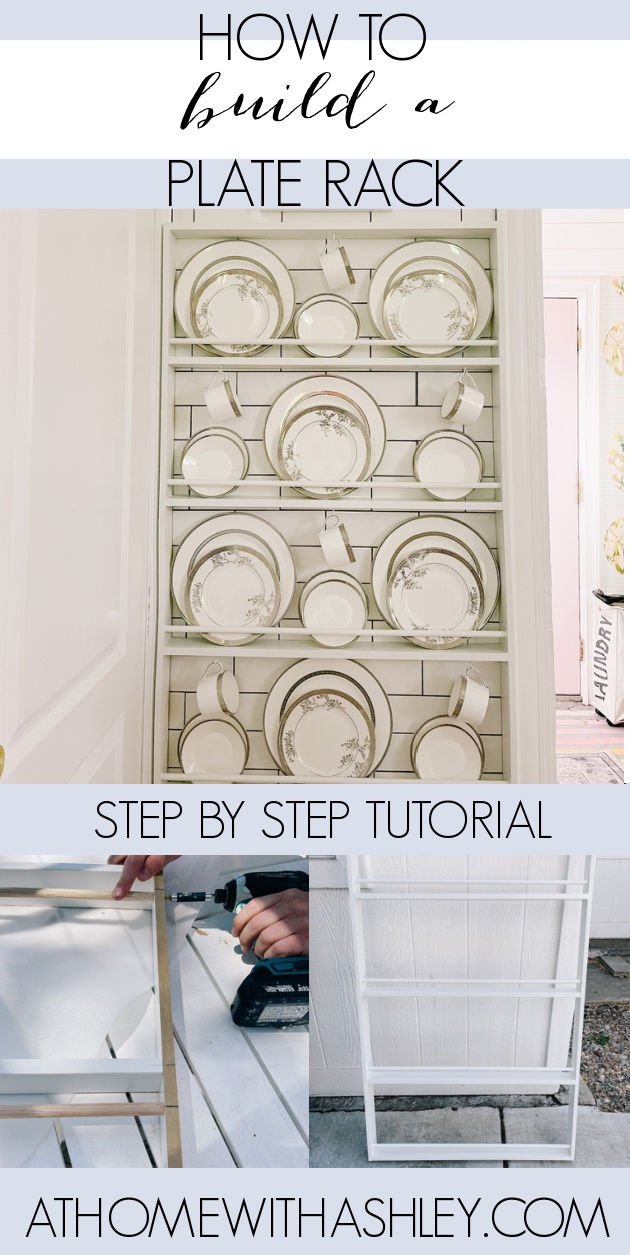 DIY Plate Rack Wall - at home with Ashley