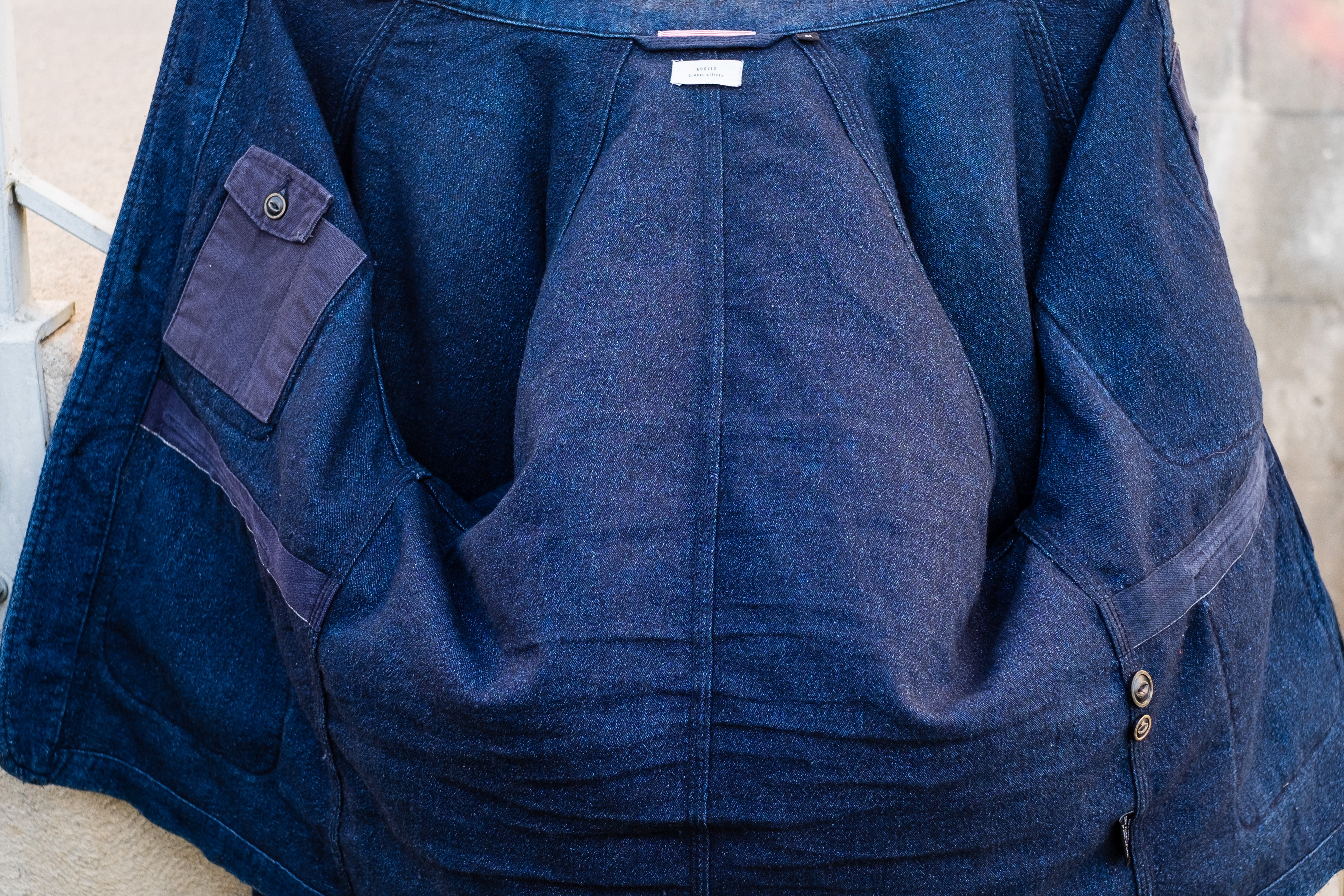 Apolis Indigo Wool Chore Coat Review (3 years, 8 washes) – Aun Three ...