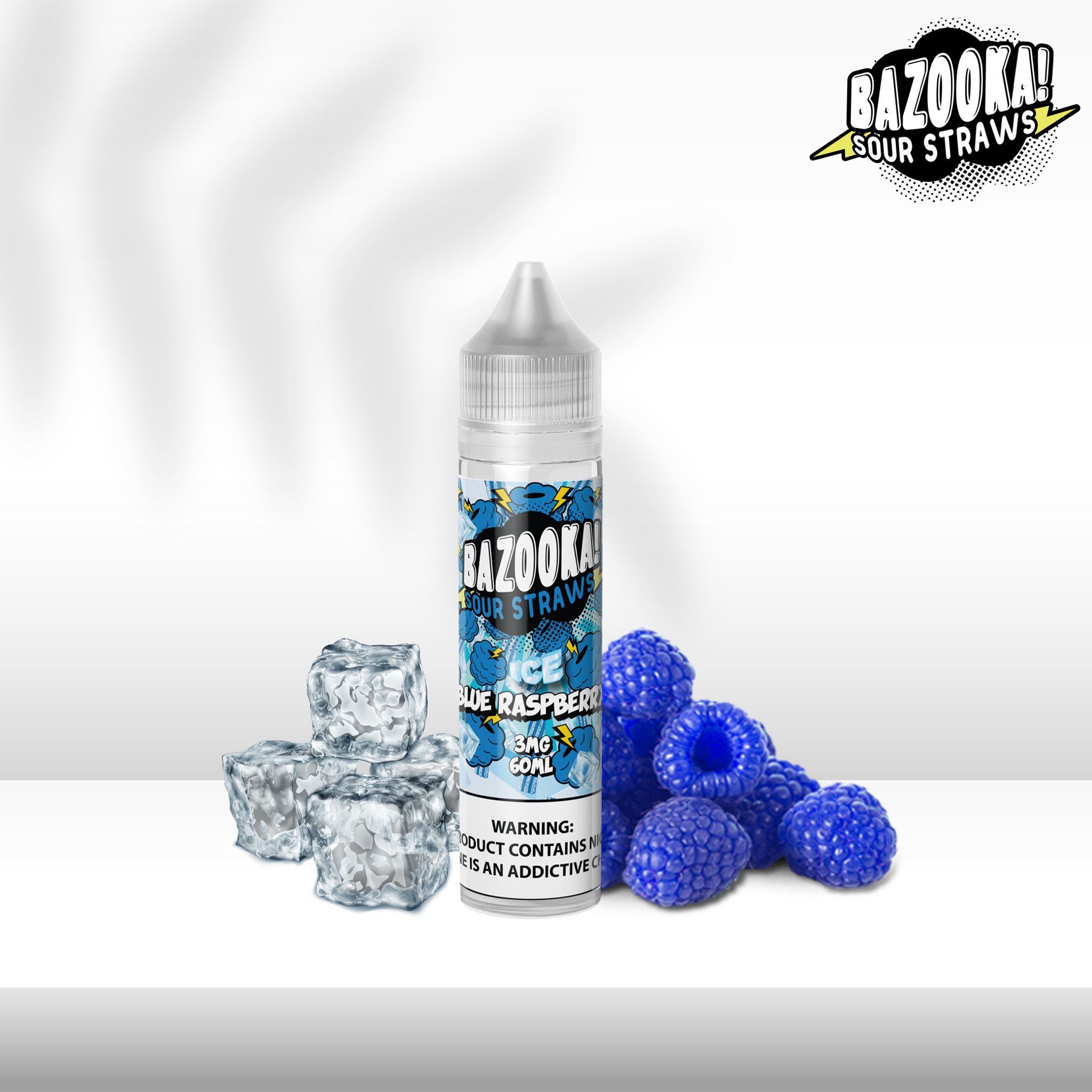 BAZOOKA BLUE RASPBERRY ICE 60ML - BIN ESSA KUWAIT : مؤسسة بن عيسى