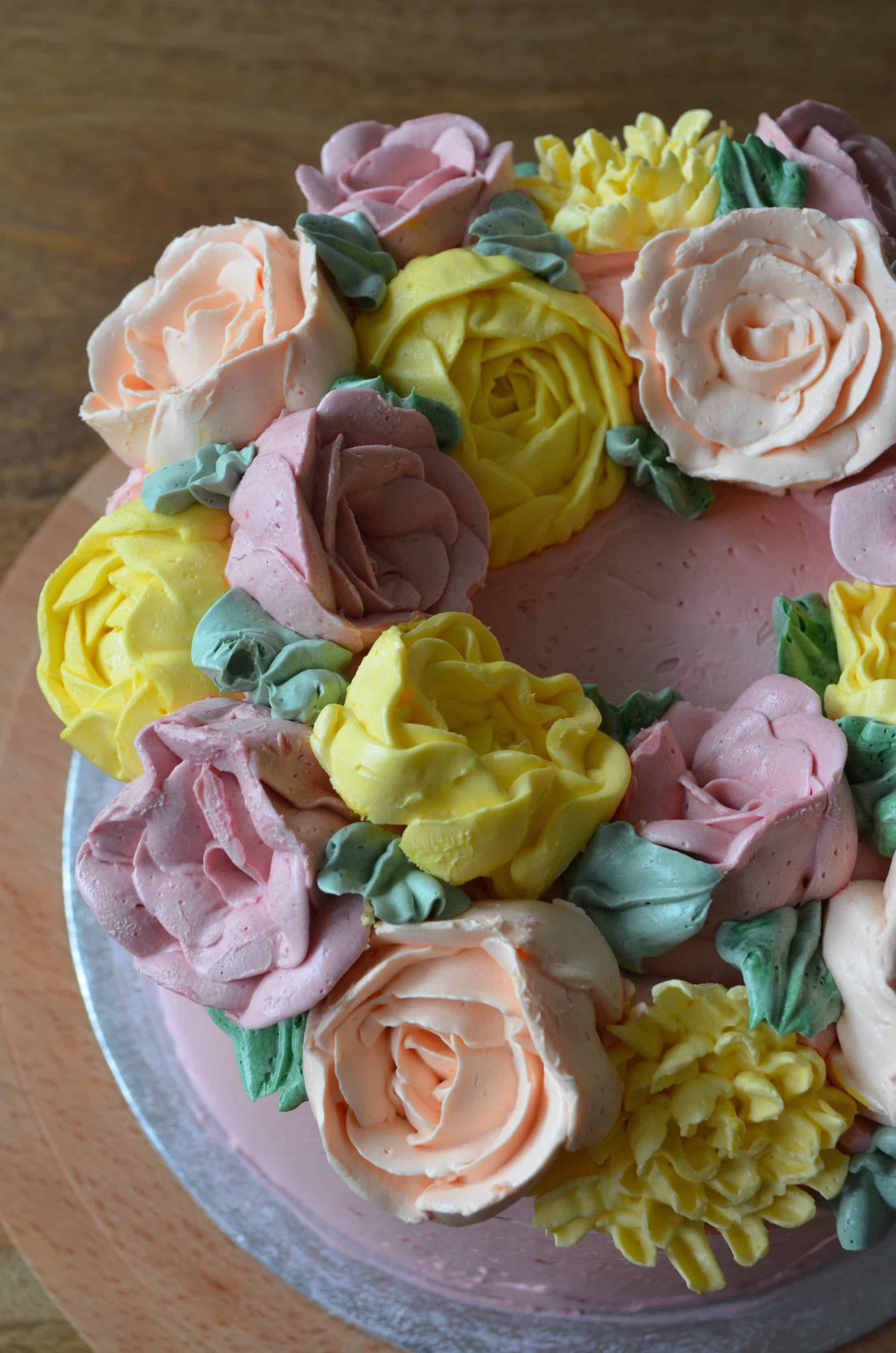 Buttercream Flower Wreath Cake at Werner Taylor blog
