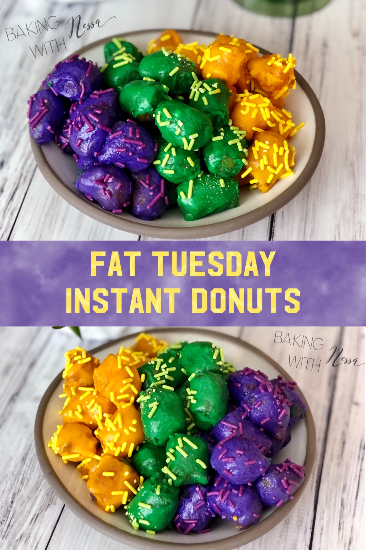 Fat Tuesday Instant Yogurt Donuts - Baking with Nessa