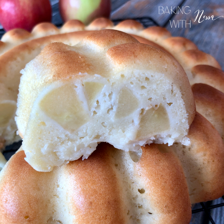 Olive Oil Cake with Apples - Baking with Nessa