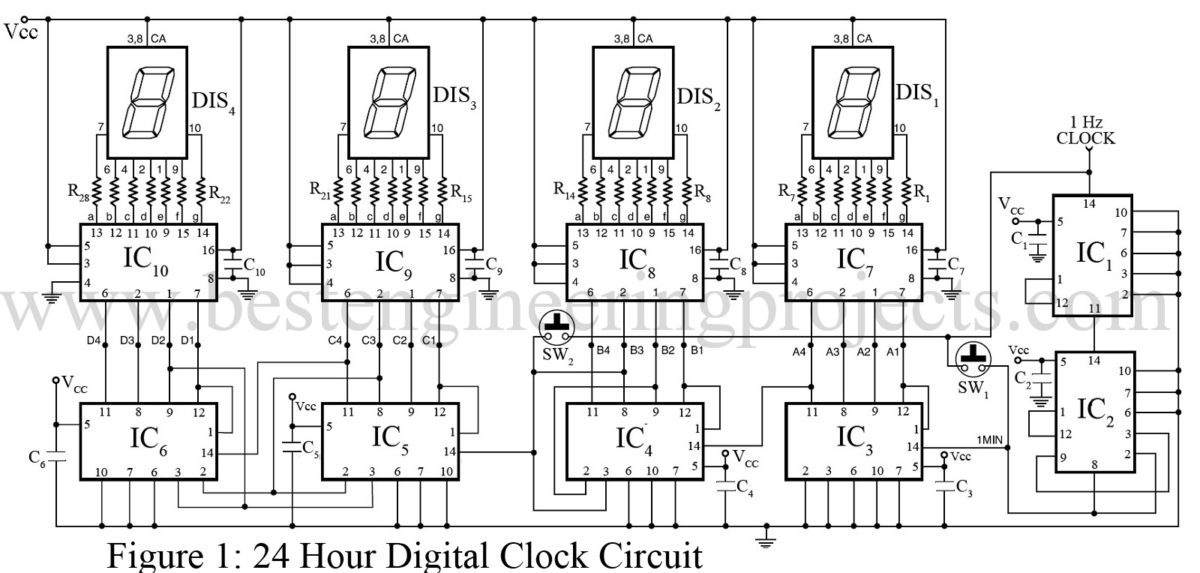 Simple Alarm Clock Circuit Diagram