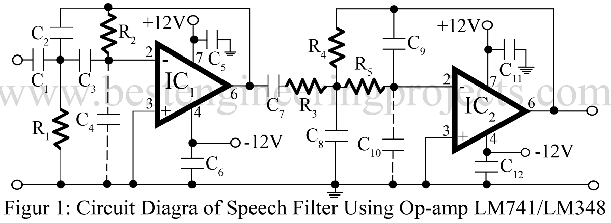 Speech Filter Circuit - Best Engineering Projects