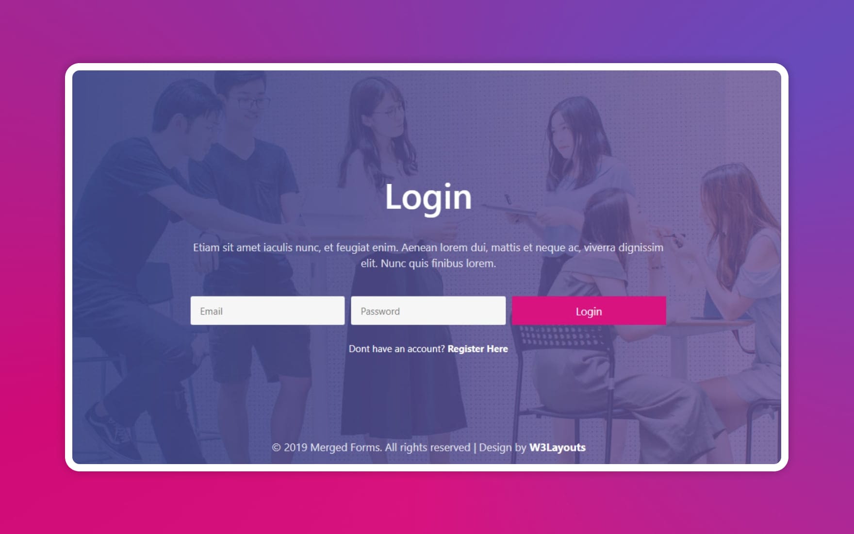 Free and Premium Responsive Login Page Template