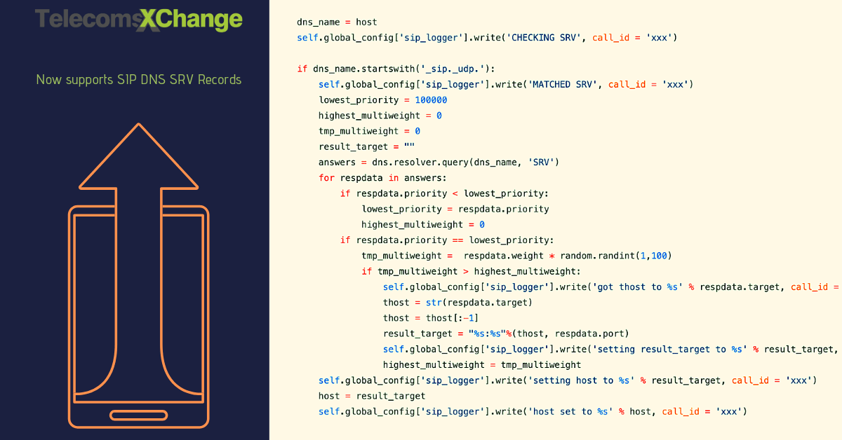 SIP DNS SRV RECORDS - Now Supported! - TelecomsXChange (TCXC) Blog