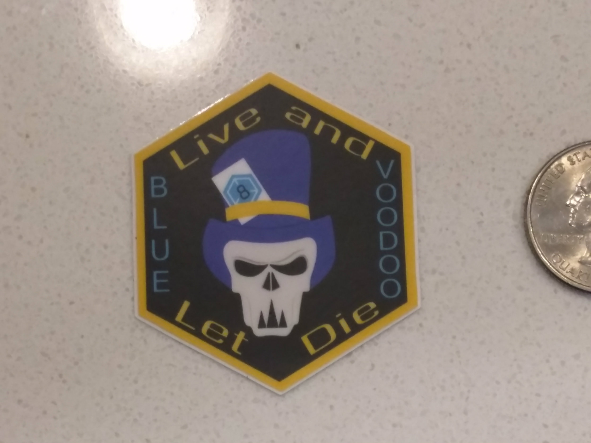 Hex Sticker – Blue Voodoo