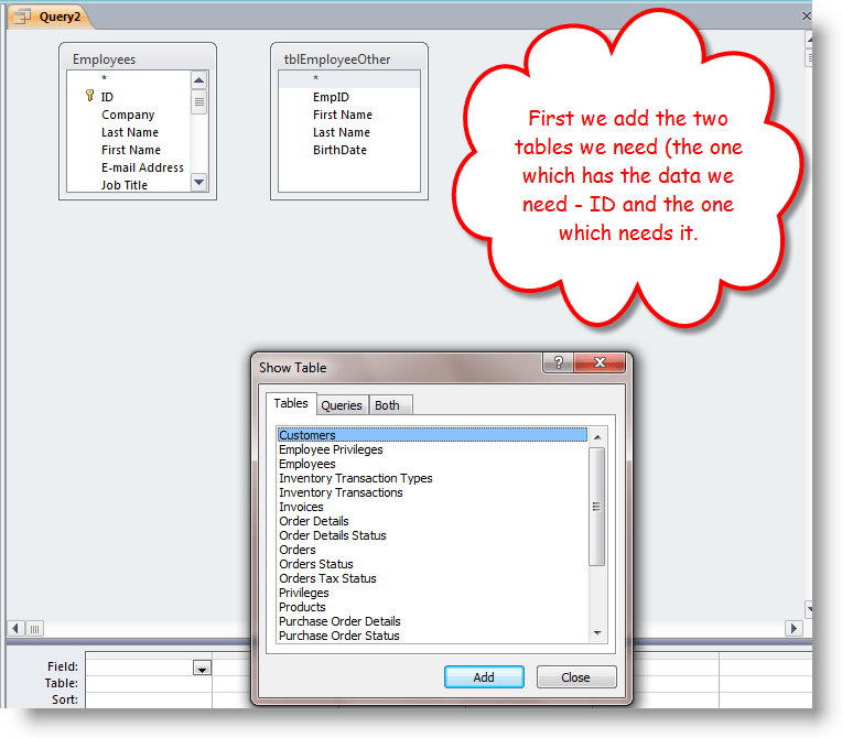 How to Create an Update Query | BTAB Development