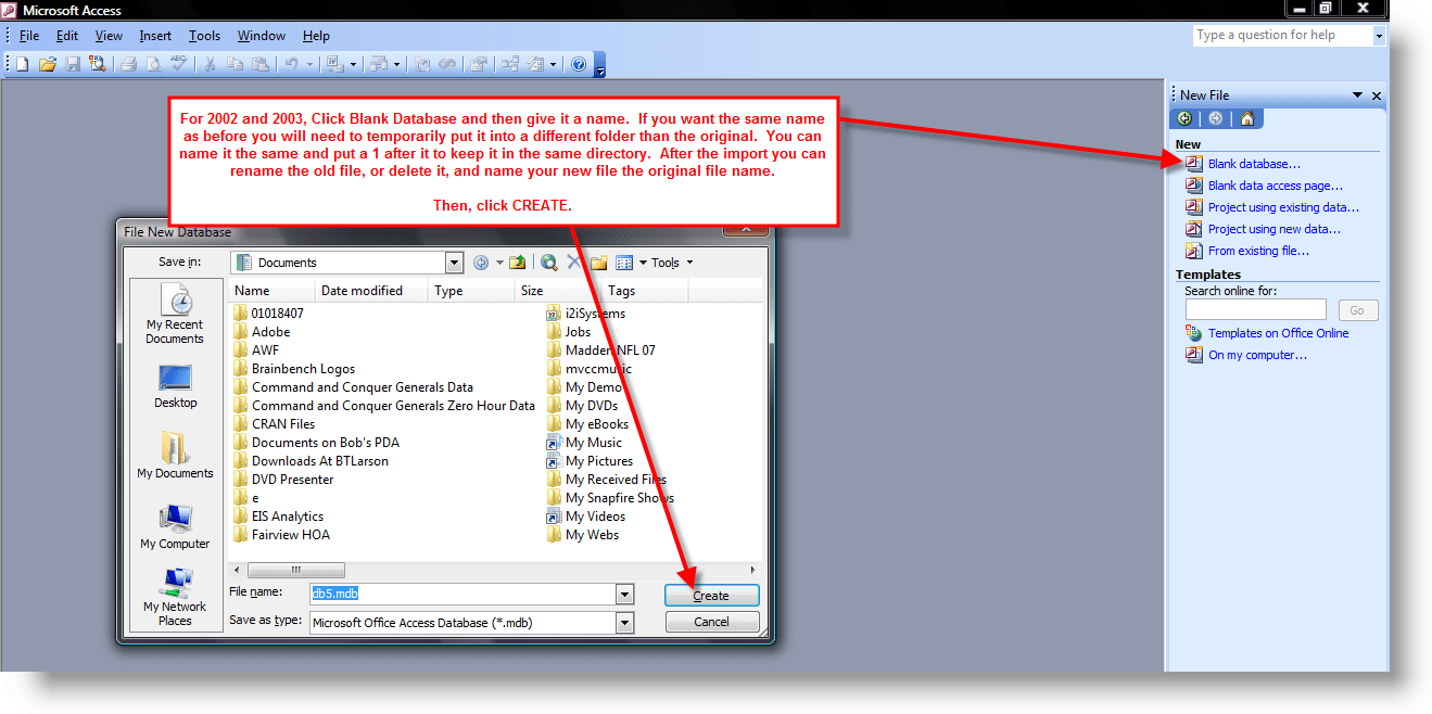 How To Import Everything Into A New Mdb File | BTAB Development