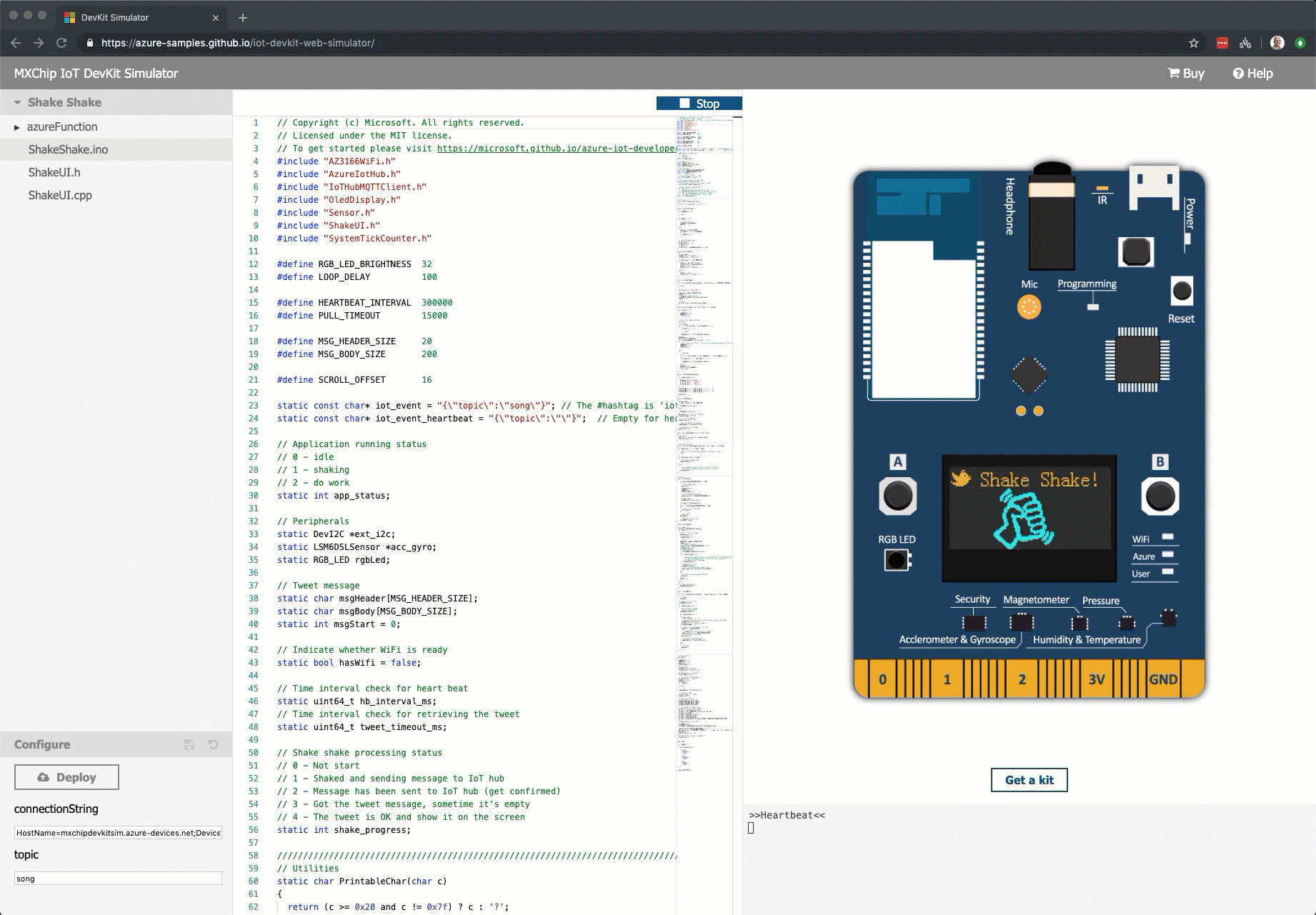 Azure IoT DevKit Simulator (MXChip AZ3166) | Build5Nines