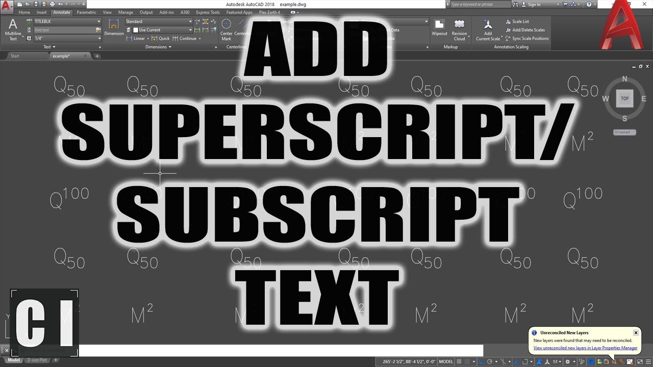 AutoCAD How To Add Superscript / Subscript Text and Symbols – 3 Quick ...