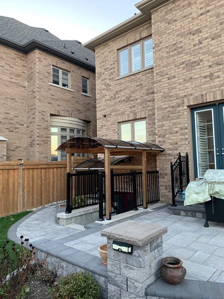 Basement Entry Awning - Openbasement