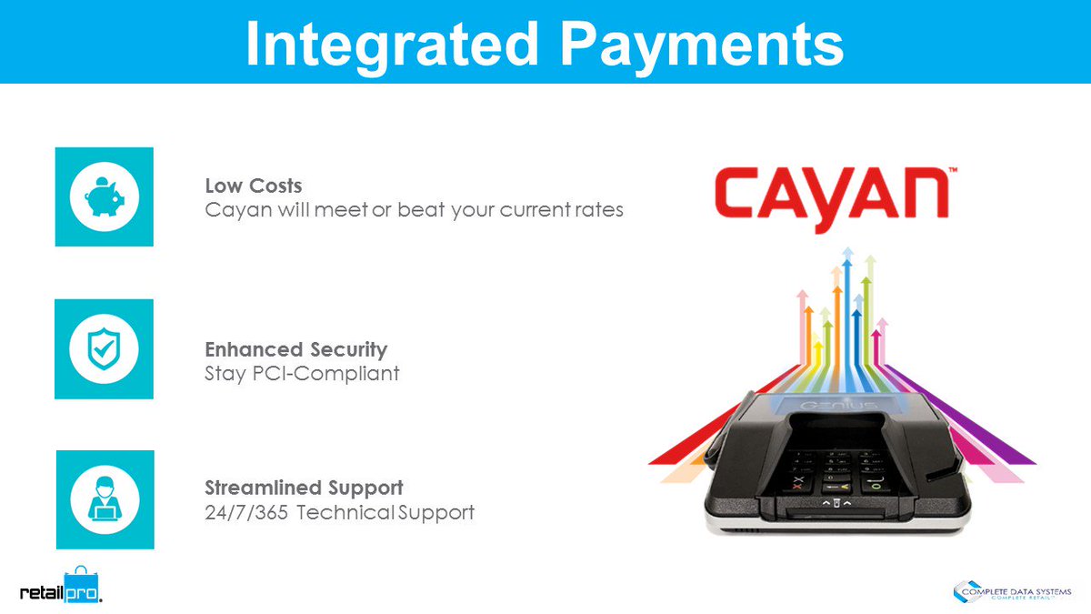 We Proudly Partner With @cayan For Integrated Payments With Retail Pro ...