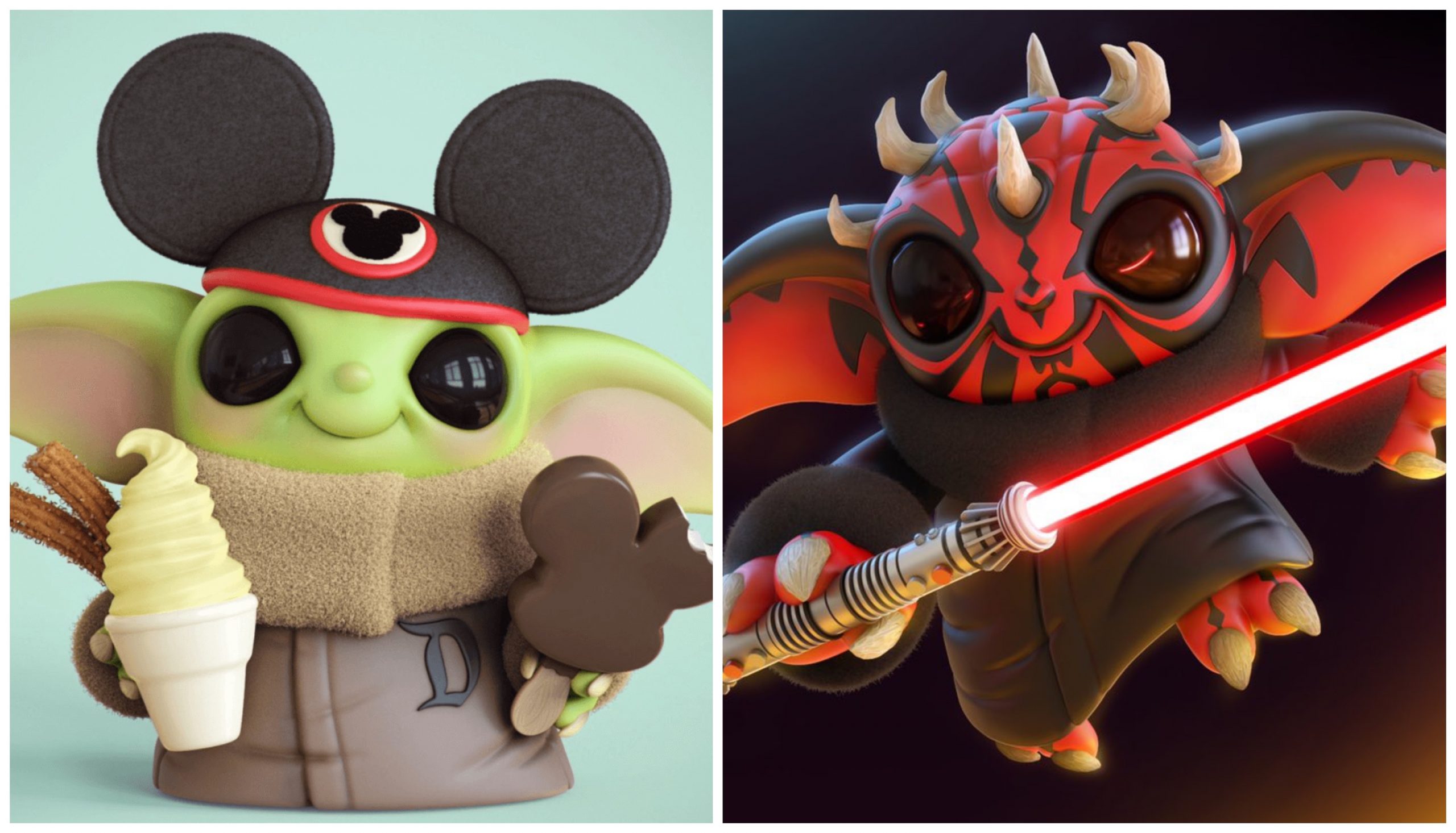 Artist Re-Creates Star Wars and Disney Animated Characters With a Twist ...