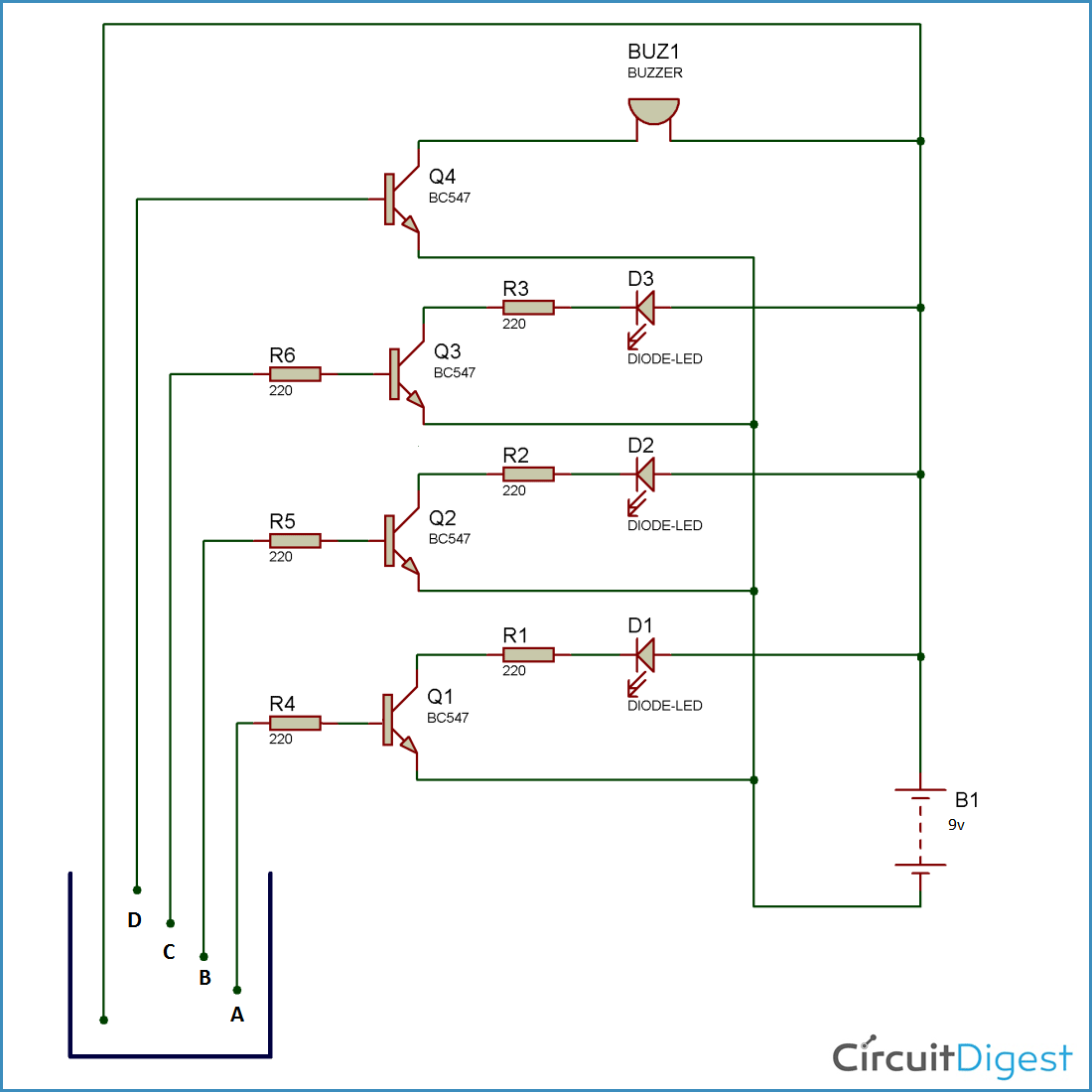 Short Circuit Indicator Project Diagram