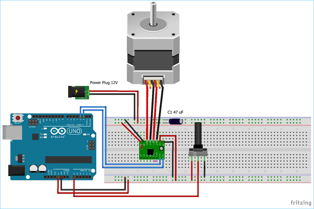 Bipolar Stepper Motor Arduino Circuit Circuit Diagram