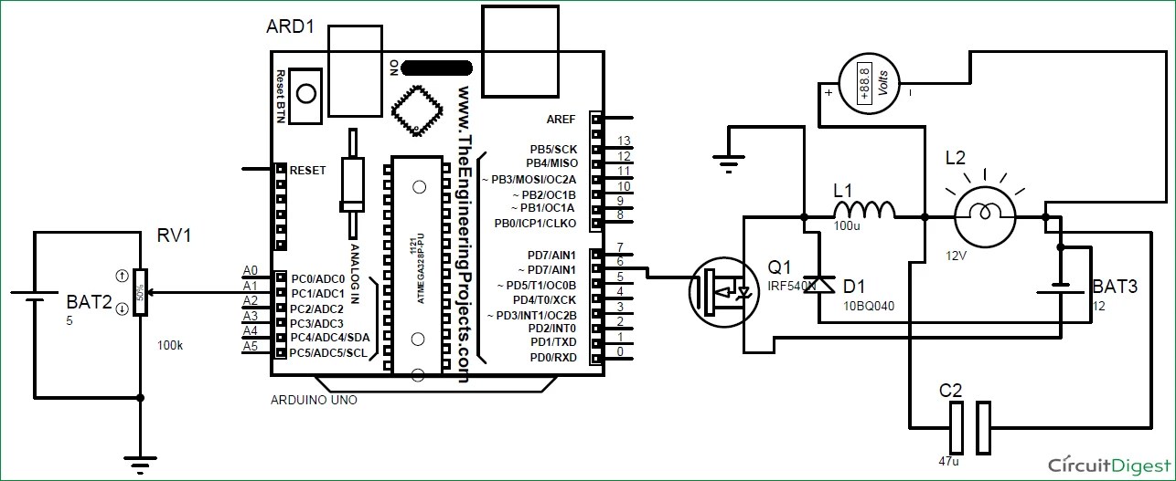 Lm2596 Buck Converter Circuit Diagram