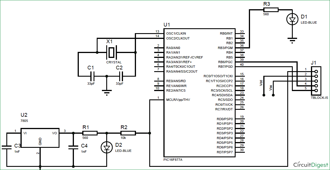 Microcontroller Schematic Diagram