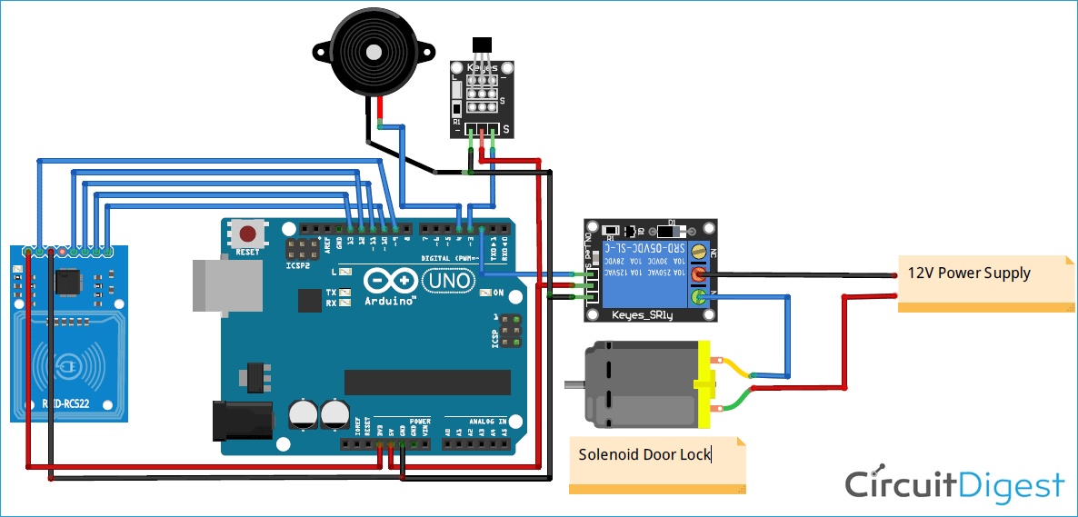 Circuit Diagram Of Door Lock System Datasheet