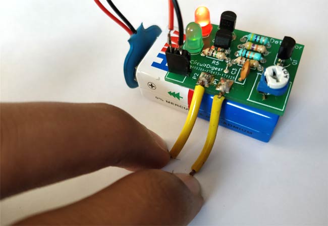 Simple Lie Detector Circuit Using Transistor